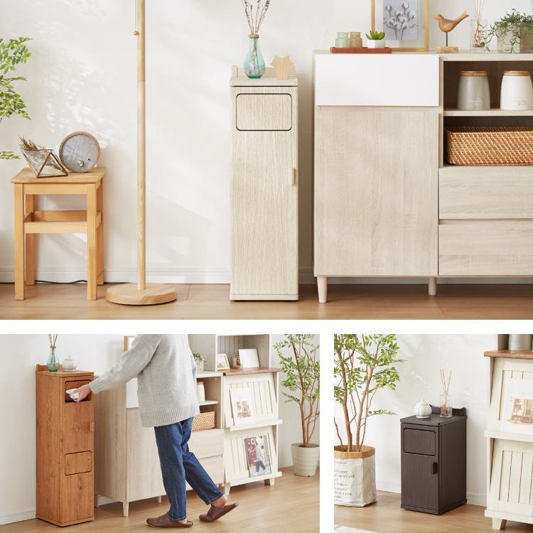 ゴミ箱 45L おしゃれ 幅25cm 炭 脱臭 ダストボックス キャスター付き プッシュ式 奥行30cm 高さ80cm ハイタイプ スリム キッチン リビング 縦型 代引不可 : リコメン堂 ...