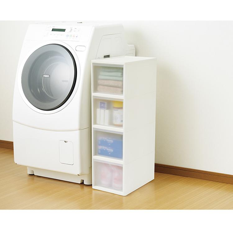 リセ ミドルストッカー 幅26cm 引出し4段 M4 日本製 JEJ ジェイイージェイ すき間収納 隙間 収納ボックス 小棚 6段 キャスターつき 収納ケース 代引不可 :oo-1020731 ...