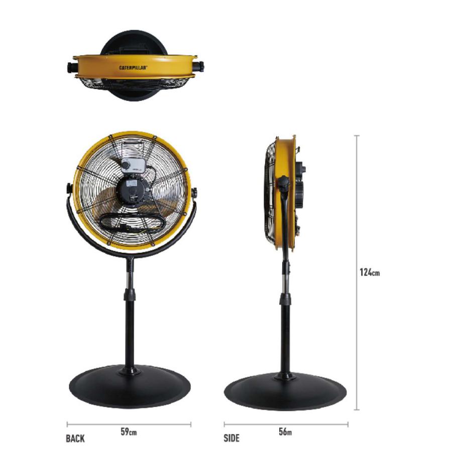 CAT 工場扇 サーキュレーター 工業扇風機 床置式 キャタピラー社 フロアファン ハイパワー 大型 45cm スタンドタイプ HVP-18S ...