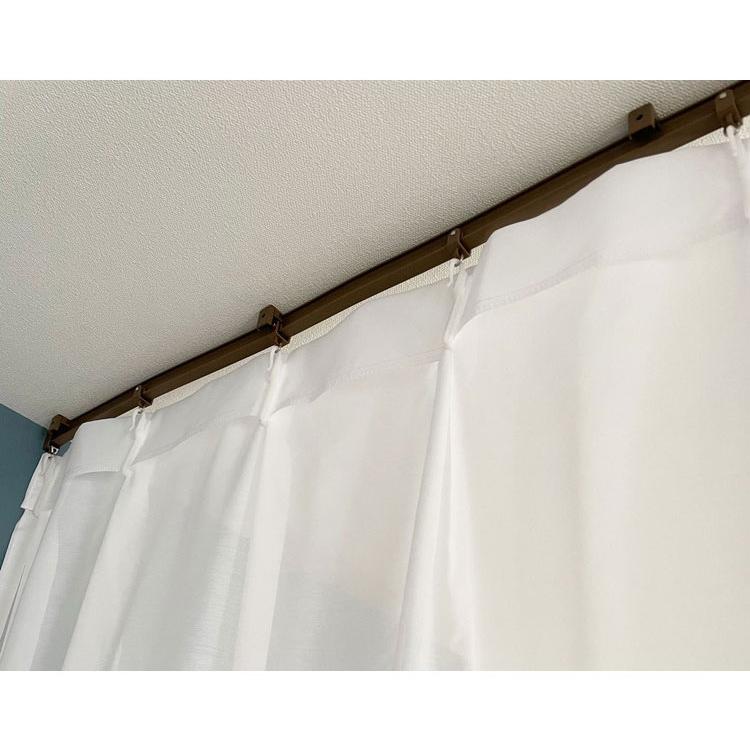 曲がるカーテンレール 3m 日本製 TOSO トーソー 手で曲げられる 出窓 カーブレール 曲がるレール カーテンレール おしゃれ 間仕切り 正面付け 代引不可 : ul-refre3m ...