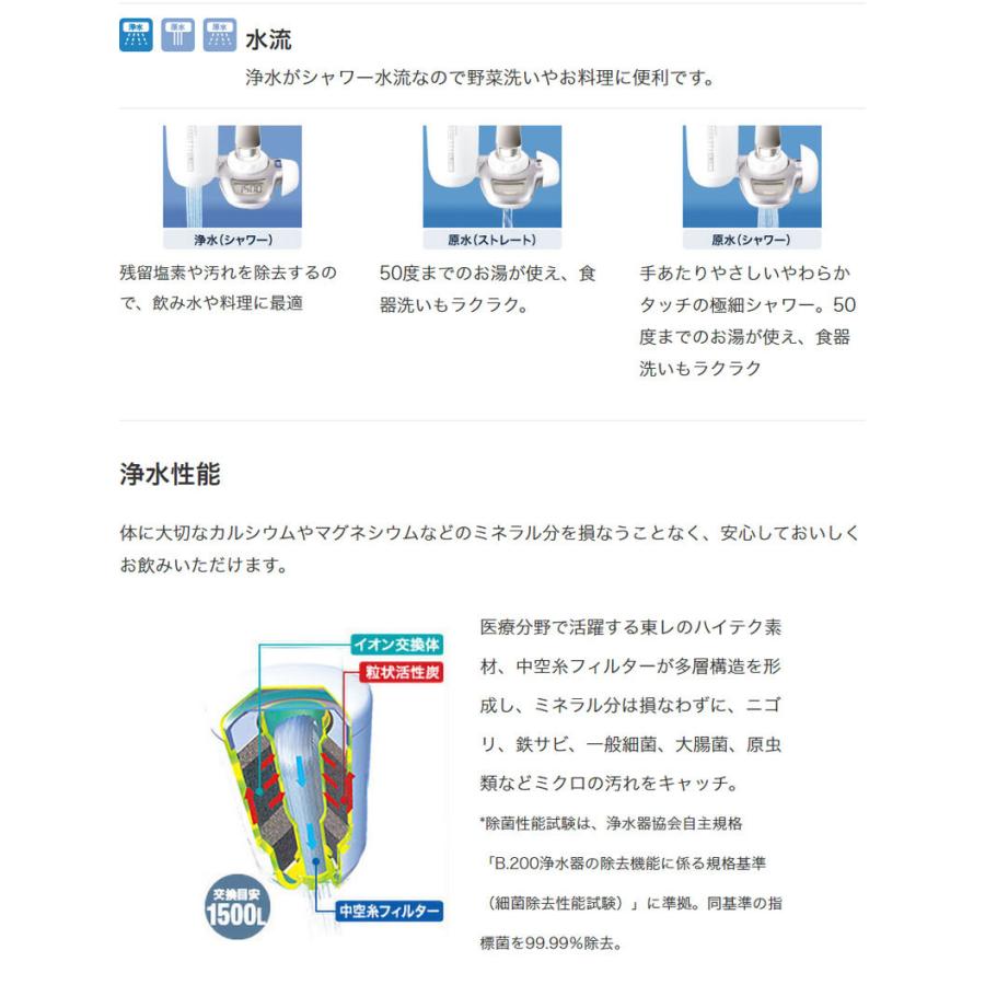 東レ トレビーノ 浄水器 蛇口直結型 カセッティ MK207SLX 家庭用 ろ過 濾過 水道水 蛇口 浄水 ろ過器 207SLX 高除去 時短 浄水機 カートリッジ : リコメン堂インテリア館 ...