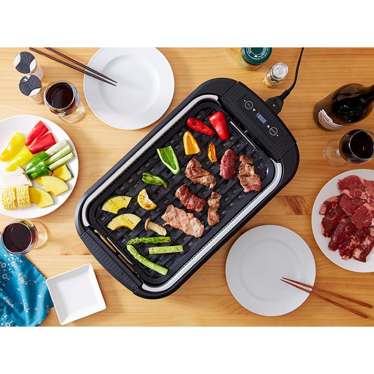 simplus シンプラス 吸煙グリル SP-GL02 ホットプレート 1350W 煙が出ない 焼肉 プレート 煙の少ない スモークレス 焼き肉機 調理温度調節 卓上 : リコメン堂生活館 ...
