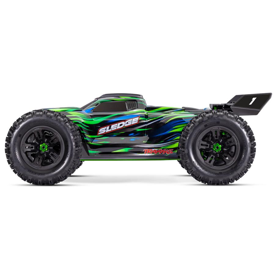 トラクサス Sledge BELTED RTR ベルト付きタイヤ 6S 4WD ブラシレス 1/8 モンスタートラック VXL-6s TQi2.4GHzプロポ付き 95096-4 ...