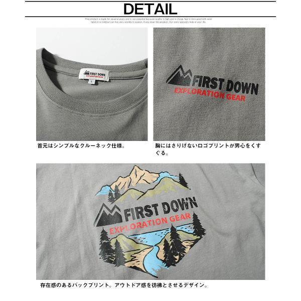 Tシャツ 半袖 FIRST DOWN EXPLORATION GEAR サークル 山ロゴ ファーストダウン ブランド メンズ USAコットン アウトドア : 4051193 : Re-AP ...