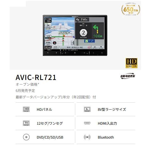 楽ナビ 【取寄商品】カロッツェリアAVIC-RL721+KJ-S103DK+ND-BC9スペーシア(カスタム含むMK54S/MK94S型)用8V型楽ナビ+バックカメラセット : car電倶楽部 ...