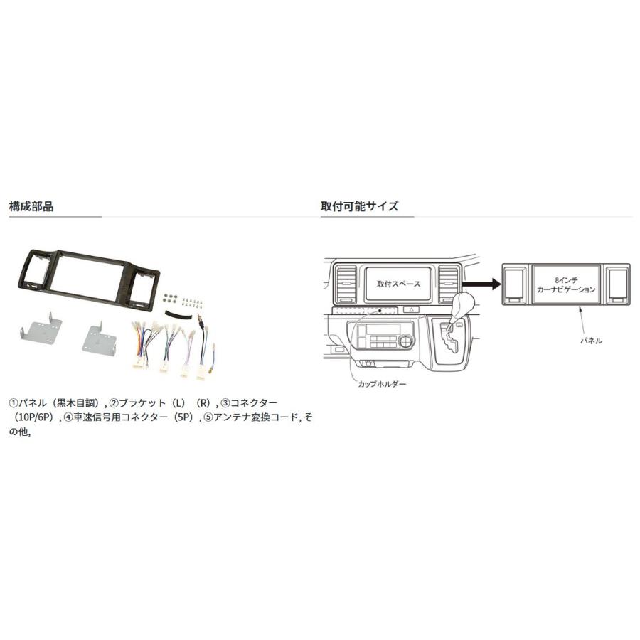 カナック企画 kanatechsカナテクスTBX-Y025ハイエーススーパーGL標準ボディ車(H25/12〜)200mm窓口付車用8インチナビ ...