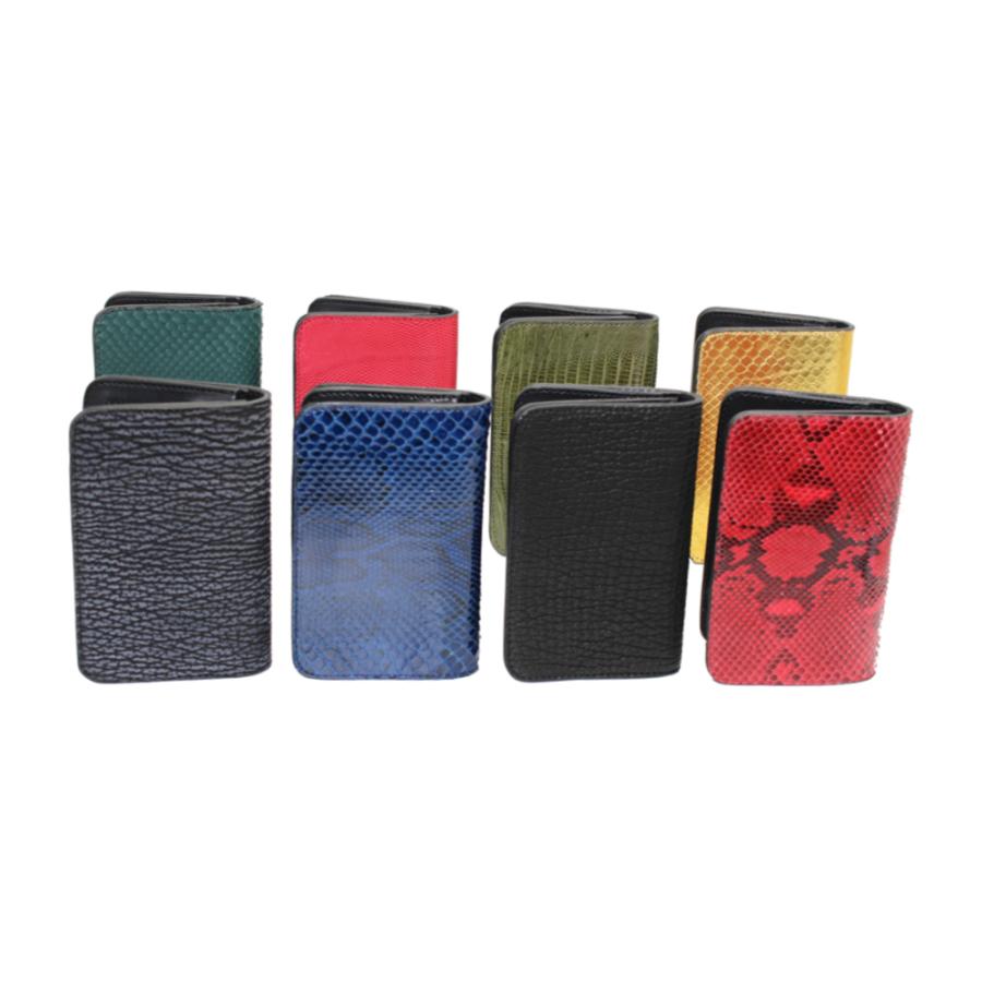 ミドルサイズ財布 メンズ レディース 二つ折りリザード革財布（小銭入れあり）Re-Bone Original ミドルサイズウォレット・／レッドリザード : Re-Bone - 通販 ...