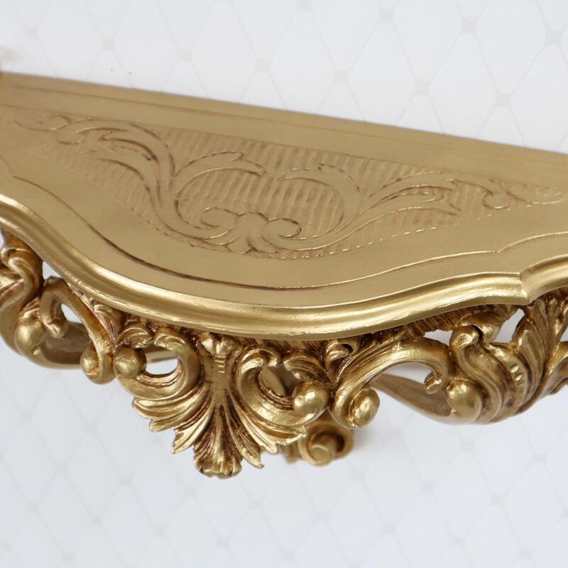 イタリア製 ゴールドコンソール 壁掛け飾り棚REG1-CP67G/ISA-0122 : 10004111 : リエルショップ - 通販 ...