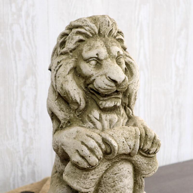 イングリッシュガーデン ライオン イギリス製 ガーデン アンティーク ウェルカム インテリア オブジェ オーナメント プレゼント 送料無料 ...