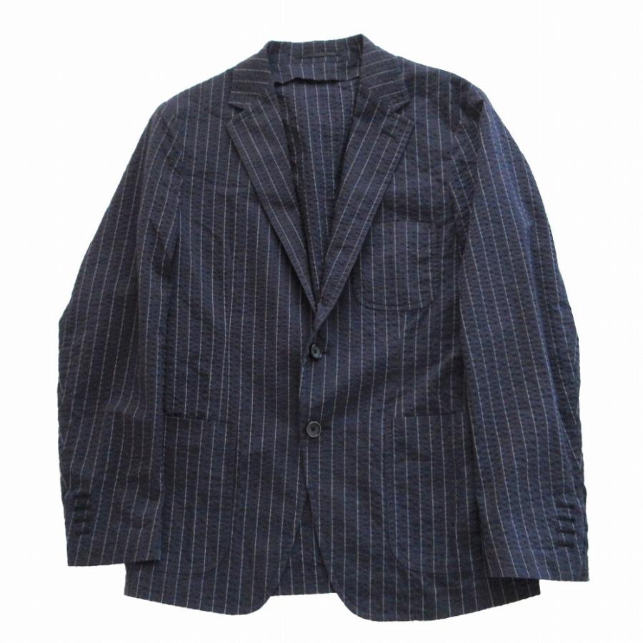 ESTNATION エストネーション 81-200-04-030074 シアサッカージャケットストライプ柄 2B ネイビー サイズM メンズ 【中古】 : コムレイドバージ ヤフー店 - 通販 ...