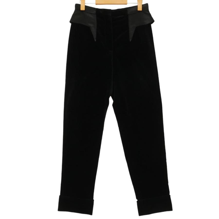 GIVENCHY ジバンシィ ベロア ベルベット サテン スラックス ロング パンツ トラウザー 38 M ブラック 5160 レディース : コムレイドバージ ヤフー店 - 通販 ...