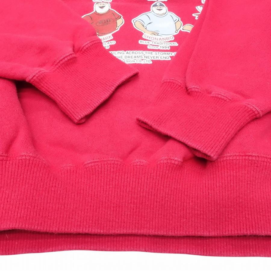 CAPTAIN SANTA 良品 キャプテンサンタ ジョイマークデザイン プリント スウェット トレーナー ALL MY BRANDS M 赤 ...