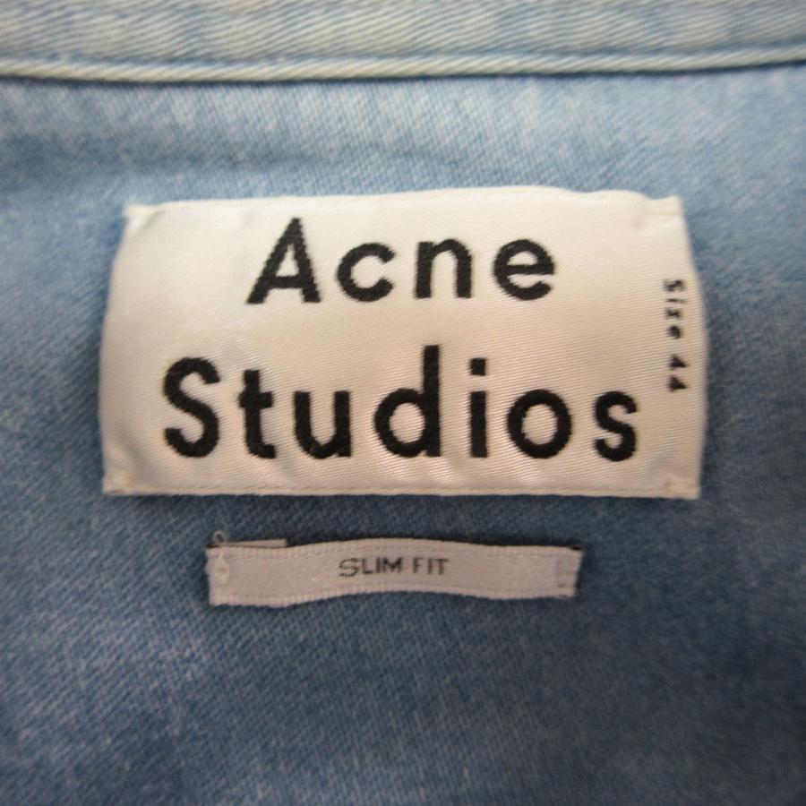 Acne Studios（アクネ ストゥディオズ） デニム ウエスタン シャツ 長袖 EWING DEN PSS16 サイズ44 S ブルー ...