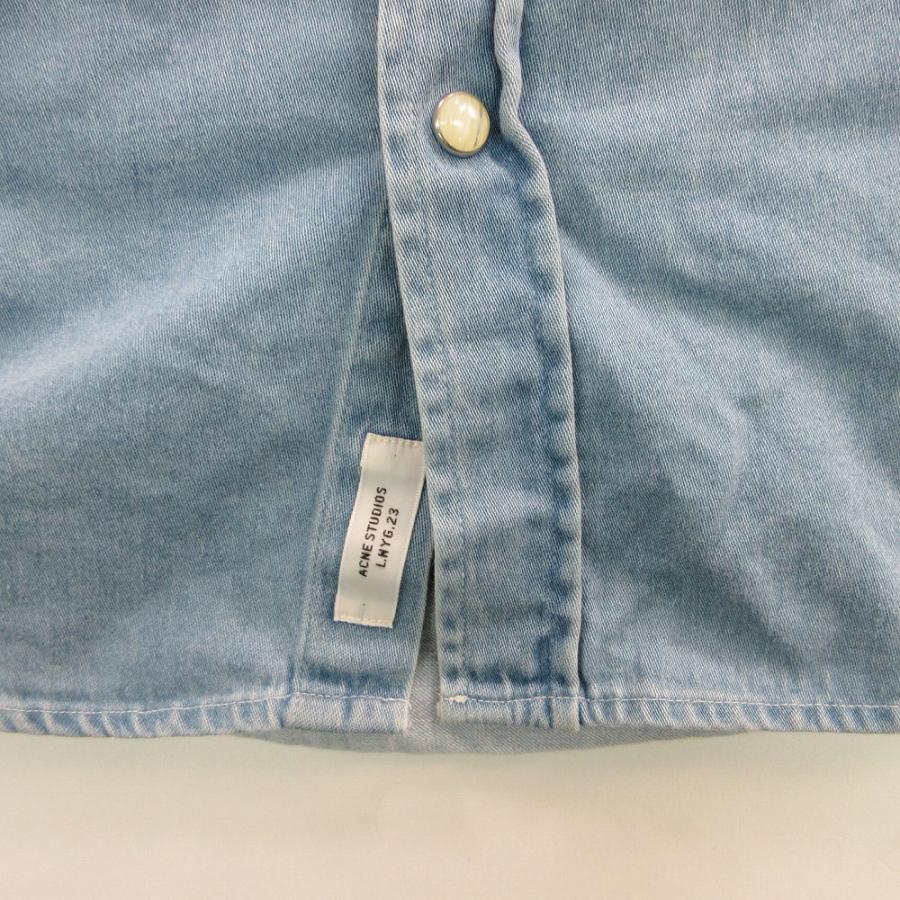 Acne Studios（アクネ ストゥディオズ） デニム ウエスタン シャツ 長袖 EWING DEN PSS16 サイズ44 S ブルー ...