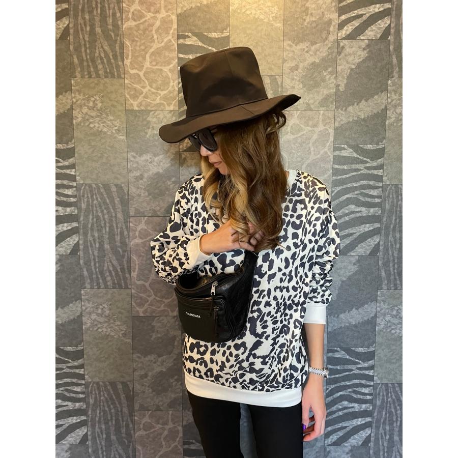 ヒョウ柄 トップス 長袖 ゆったり 可愛い レディース 白黒 海外ファッション 送料無料 : t046 : reace - 通販 ...