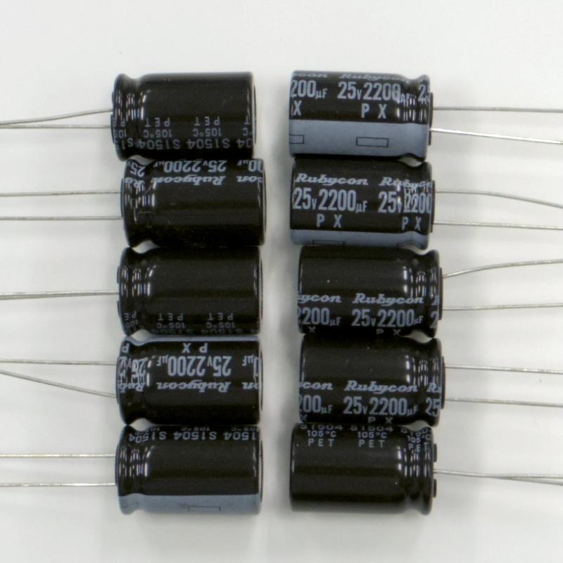 Rubycon 25V 2200uF アルミ電解コンデンサー 10個セット : リアクト - 通販 - Yahoo!ショッピング