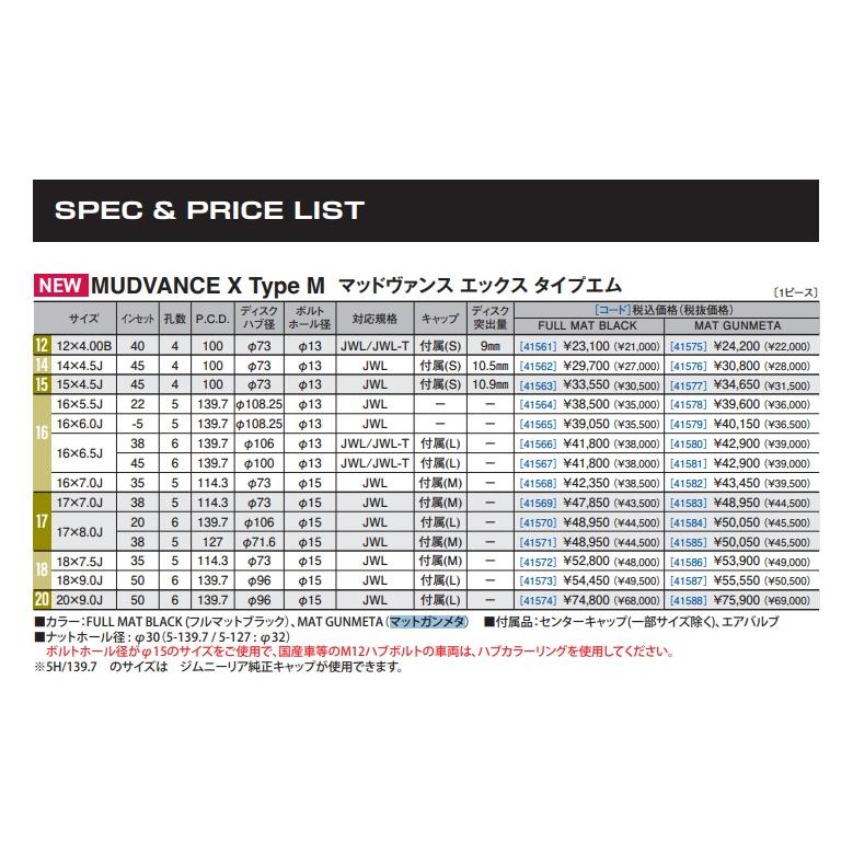WEDS ウェッズ マッドヴァンスX タイプM MUD VANCE X type M 20X9.0J 6H/139.7 +50 フルマット ...