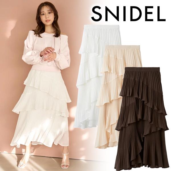 SNIDEL \期間限定10%OFF／予約商品/SNIDEL スナイデル Sustainableプリーツティアードスカート SWFS251080 4月上〜5月上入荷予定 25SS 2025春夏 ...