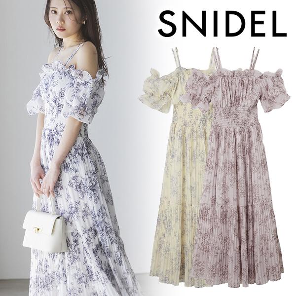 SNIDEL \期間限定10%OFF／予約商品/SNIDEL スナイデル Sustainableオフショルギャザーワンピース SWFO252063 5月末〜6月末入荷予定 25SS 2025 ...