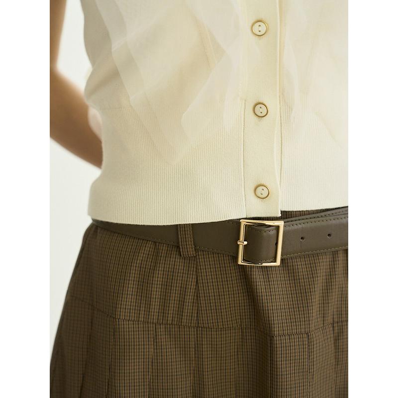 SNIDEL \10%OFF 7/14(月)12時〜／予約商品/SNIDEL スナイデル ベルト付きプリーツロングスカート SWFS254129 8月上〜9月上入荷予定 25FW 2025秋冬 ...