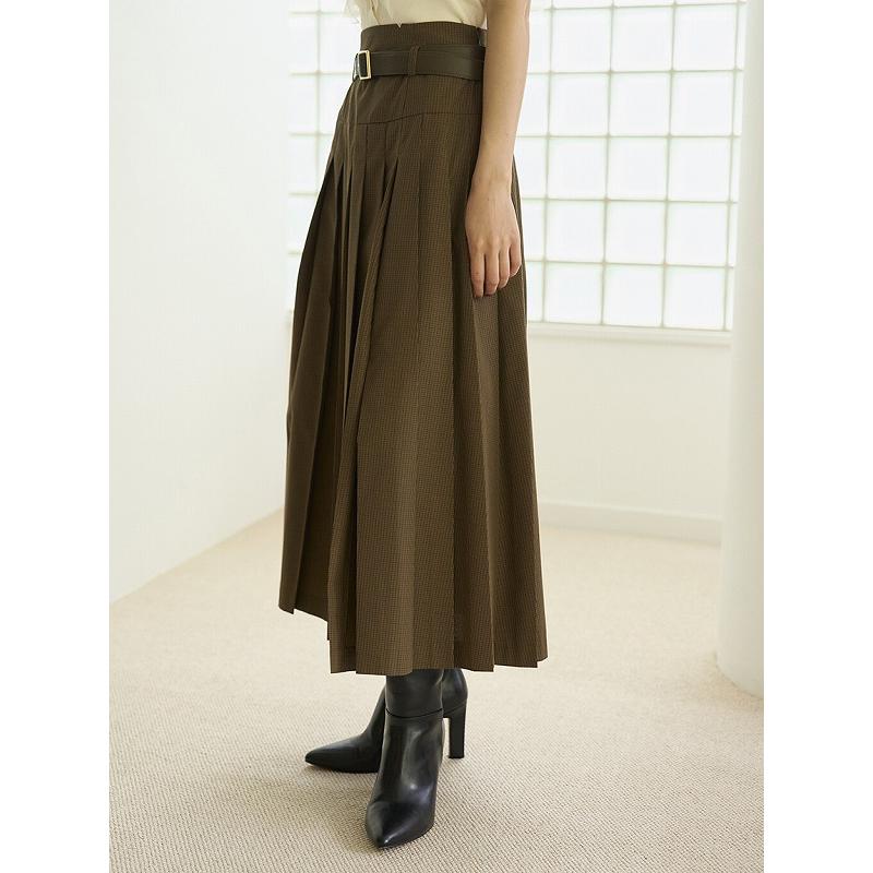 SNIDEL \10%OFF 7/14(月)12時〜／予約商品/SNIDEL スナイデル ベルト付きプリーツロングスカート SWFS254129 8月上〜9月上入荷予定 25FW 2025秋冬 ...
