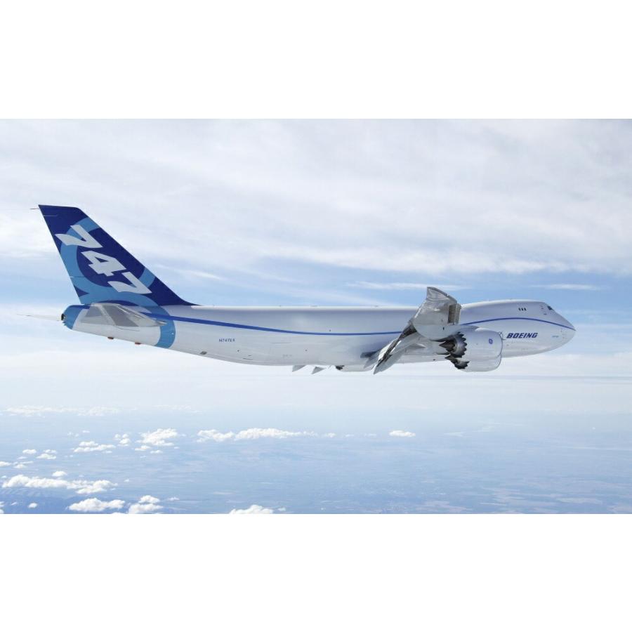 絵画風 壁紙ポスター (はがせるシール式) ボーイング 747-8F フレイター N747EX キャラクロ B747-032W1(ワイド版 ...
