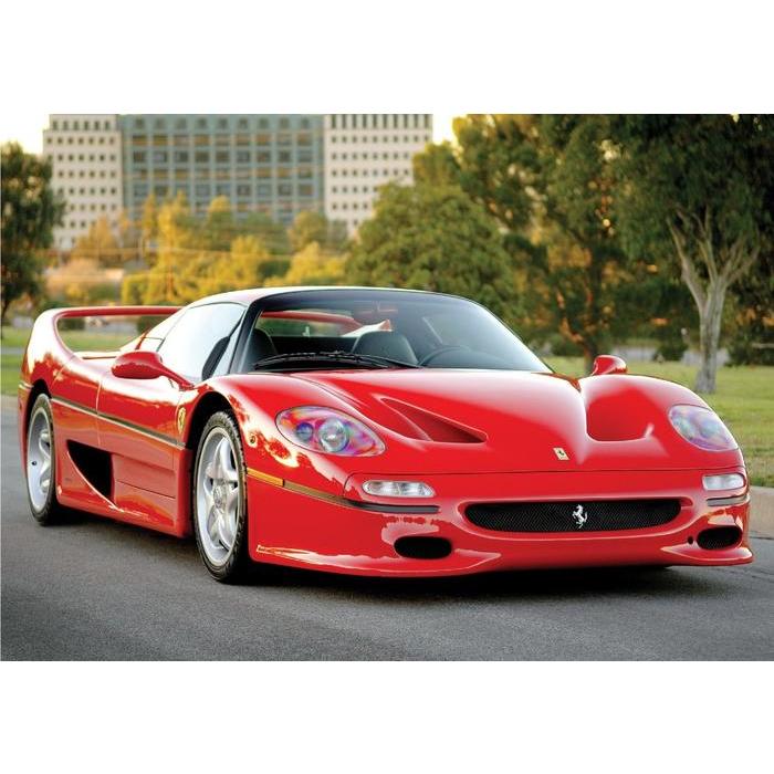 絵画風 壁紙ポスター (はがせるシール式) フェラーリ F50 創設50周年モデル 公道を走るF1 キャラクロ FF50-002A1(A1版 830mm×585mm)＜日本製＞ : レアル ...