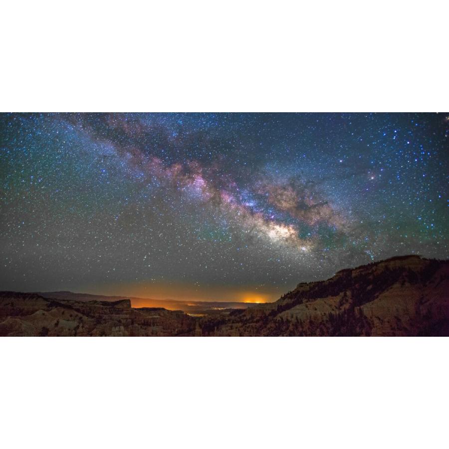 絵画風 壁紙ポスター (はがせるシール式) 天の川 ブライスキャニオン ユタ州 おとぎの国峡谷 キャラクロ GLXY-003S1(パノラマS1版 1152mm×576mm)＜日本製 ...