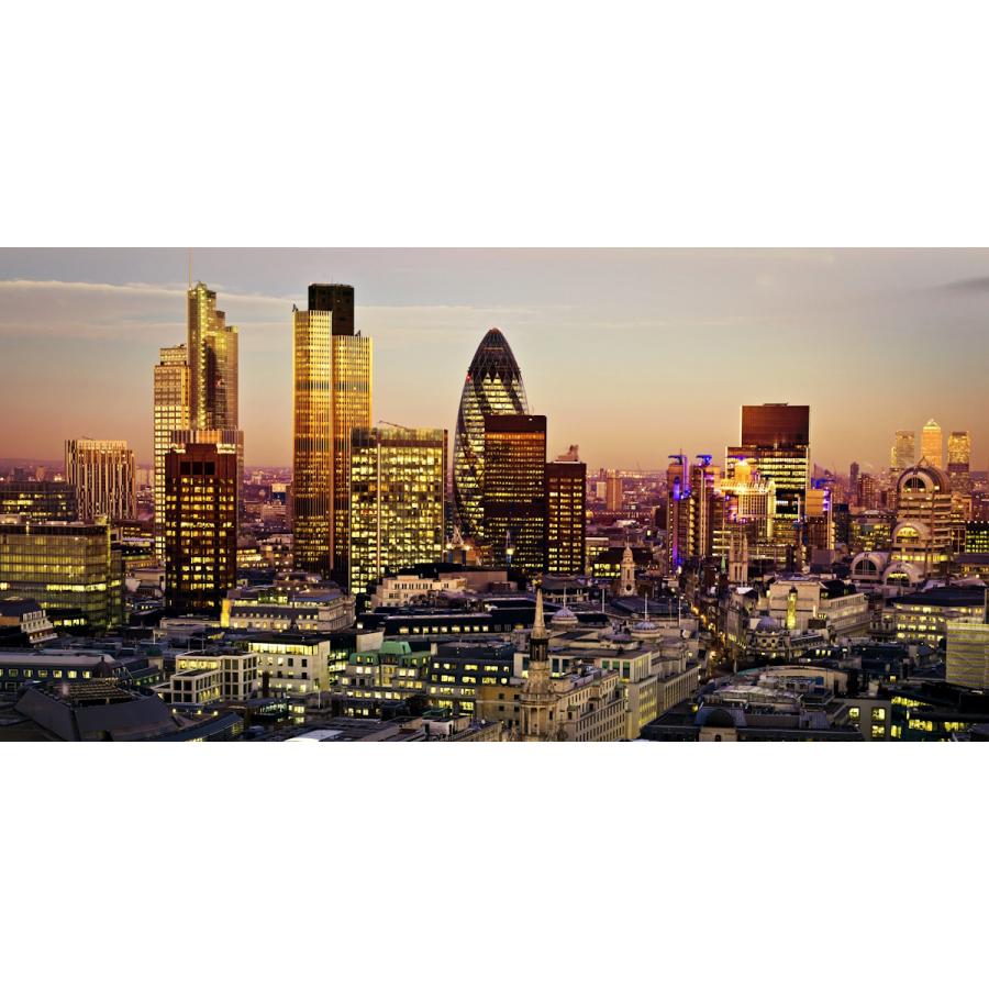 絵画風 壁紙ポスター ロンドンのパノラマ夜景 イギリス UK キャラクロ LND-007S1 (パノラマS版 1152mm×576mm) : lnd-007s1 : レアルインターショップ ...