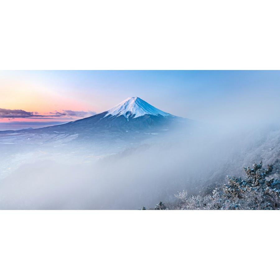 絵画風 壁紙ポスター (はがせるシール式) 霧間より姿を現した富士の峰 キャラクロ M-FJS-014S1 (パノラマS版 1152mm×576mm)＜日本製＞ : レアルインターショップ ...
