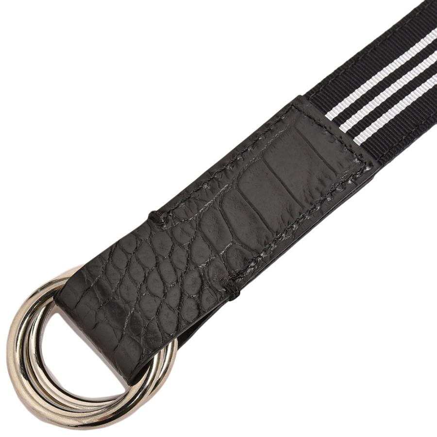 ADRIANO MENEGHETTI アドリアーノ メネゲッティ カーフ クロコ型押し ストライプ ダブルリング リボンベルト : ring - 通販 - Yahoo!ショッピング