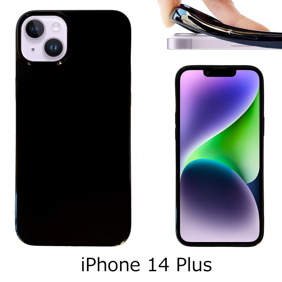 iPhone 14 Plus 【 黒TPU 】 iPhone14plus アイフォン14プラス ケース カバー やわらかい tpu ( ブラック 黒 ) black : REAL SELECT ...