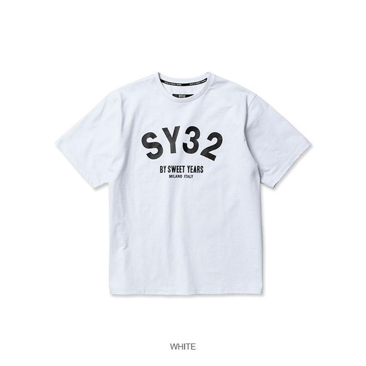 SY32 by SWEET YEARS 特価【SY32 YEARS】22SS ARCH LOGO WIDE TEE 12244M 半袖Tシャツ ビックシルエット フットボールアパレル レアル ...