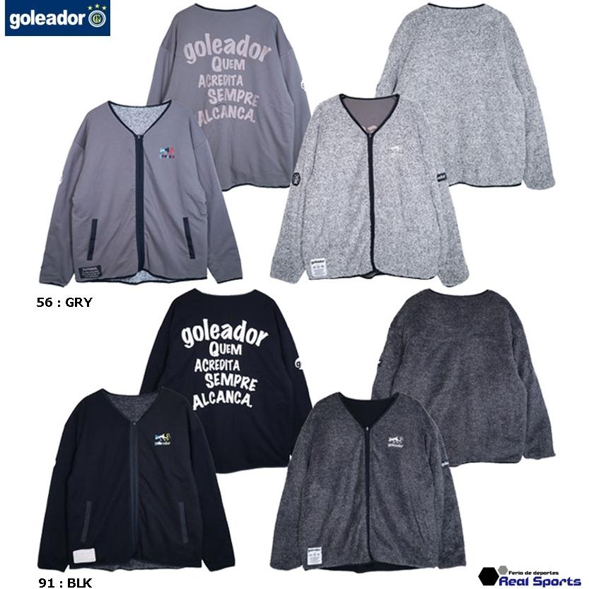 goleador 【goleador ゴレアドール】24AW Light Sweat /MIXボア ノーカラーZIPリバーシブルジャケット G-2619 サッカー フットサル レアルスポーツ ...