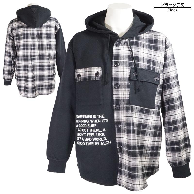 セール 30%OFF ALCOTT HILL アルコットヒル 長袖 パーカー メンズ 秋冬 チェック柄 フード有 カジュアルシャツ ロゴ 25-1001-10 : 25-1001-10 ...