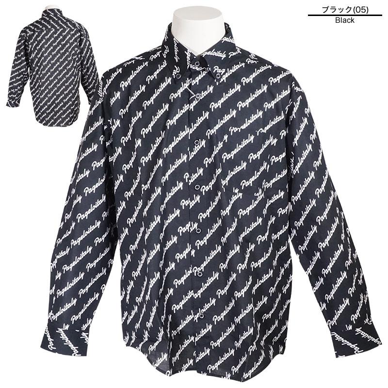PAGELO パジェロ 長袖 カジュアルシャツ メンズ 春夏 ボタンダウン コットン100% 胸ポケット付き 総柄 ロゴ 31-1107-07n : メンズファッション リアルツリー - 通販 ...