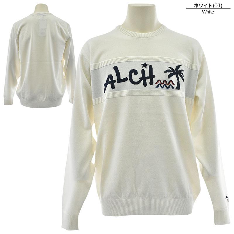 ANGELO セール 30%OFF ALCOTT HILL アルコットヒル 長袖 ニット メンズ 春夏 クルーネック 刺繍 綿混 41 ...