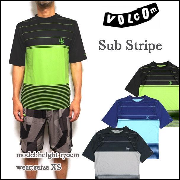 VOLCOM ボルコム ラッシュガード メンズ SUB STRIPE THRASHGUARD 半袖 男性 : volm-012 ...