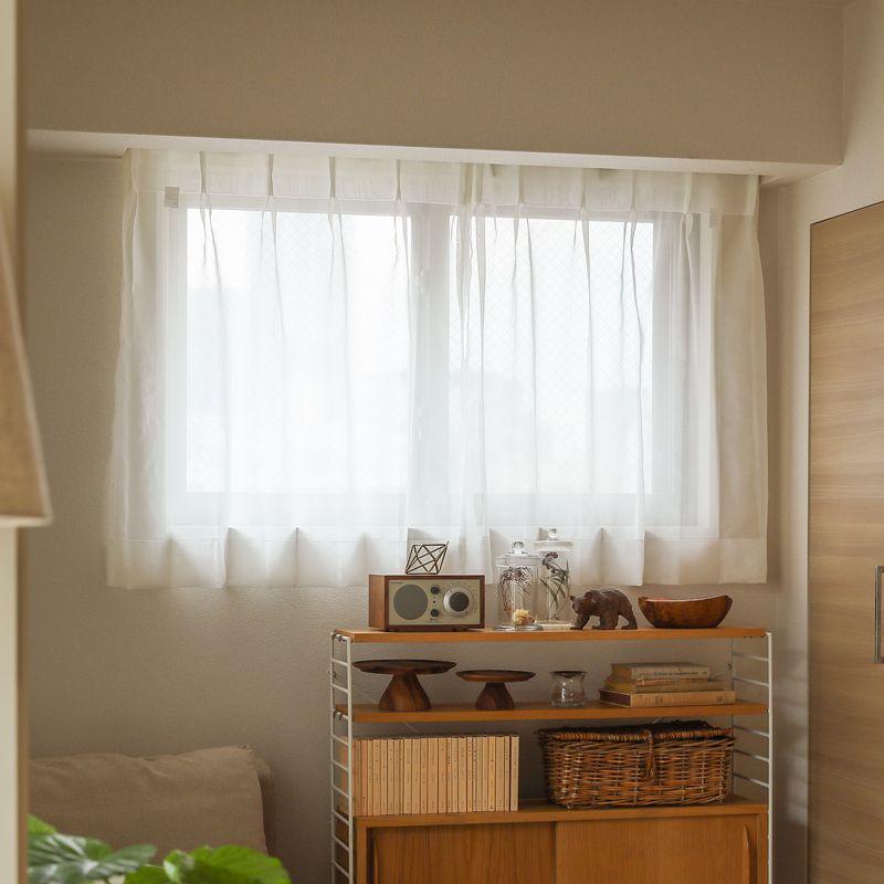 機能性 レース カーテン Morbido ホワイト ベージュ 幅301〜400cm オーダー 日本製 北欧 ナチュラル 無地 おしゃれ ...