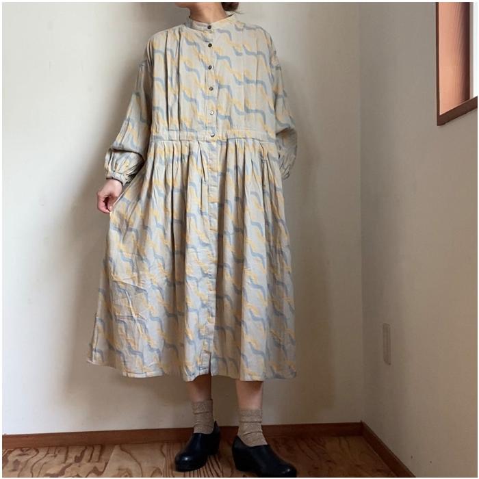 tumugu ツムグ ツイストリボンジャガード ワンピース TB24423 : ルシェルシュ Yahoo!店 - 通販 - Yahoo!ショッピング