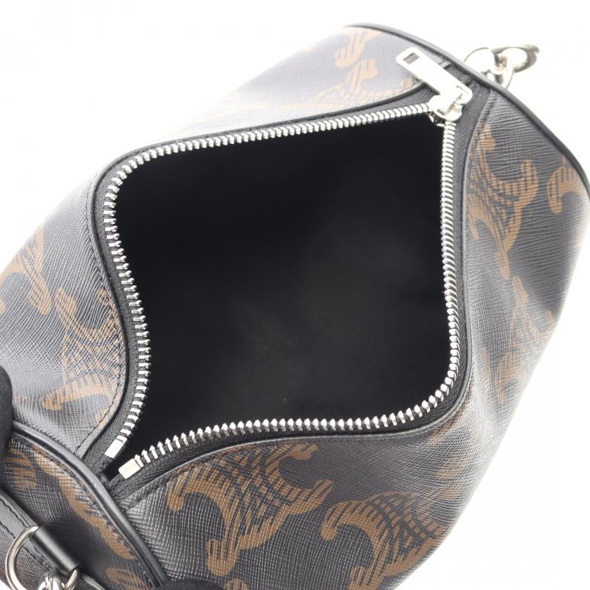 CELINE（セリーヌ） トリオンフ ショルダーバッグ PVC レザー ブラック