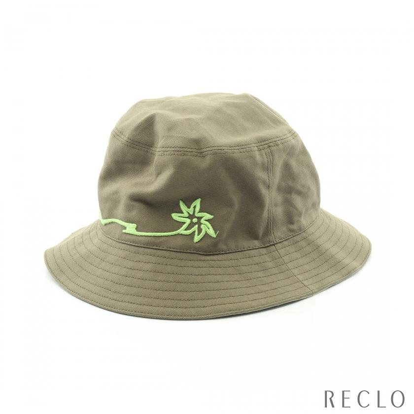 ディオール Dior DIOR × TRAVIS SCOTT CACTUS JACK バケット ハット 帽子 コットン メンズ グリーン系 【中古】 ディオール DIOR × TRAVIS SCOTT CACTUS JACK バケット ハット