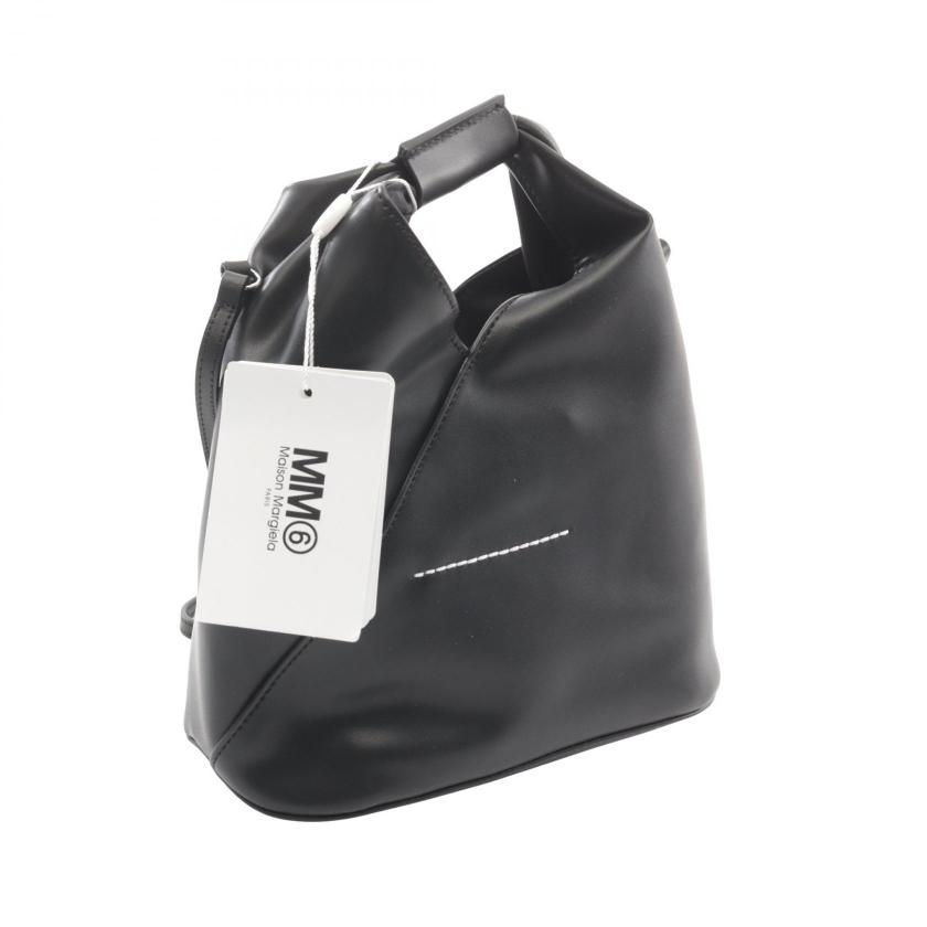 MM6 エムエムシックスメゾンマルジェラ MAISON MARGIELA JAPANESE ジャパニーズ ショルダーバッグ レザー フェイクレザー ブラック レディース 中古 : RECLO ...