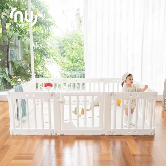 inuibebe ベビーサークル ドア付き 10枚セット 140×200cm 韓国ブランド ベビーゲート 柵 パネル 仕切り ケージ ベビー 赤ちゃん キッズ 出産祝い 代引不可 :1g ...