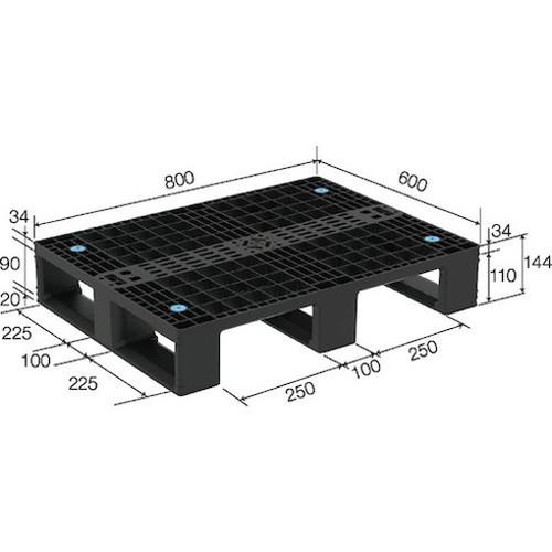 サンコー リサイクルプラスチックパレット 804959 D4ー608 ブラック 80495900BKRCP 三甲 株 コンテナ・パレット パレット 代引不可 : リコメン堂 - 通販 ...