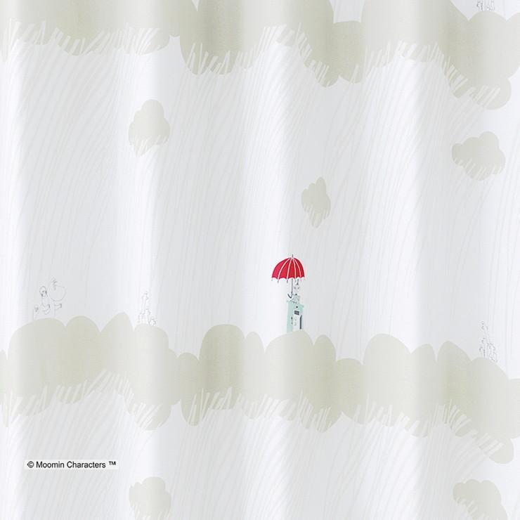 カーテン 日本製 ムーミン MOOMIN RAIN DROPS レインドロップス 2級遮光 ウォッシャブル ブラック ブルー ベージュ 1枚入 ...