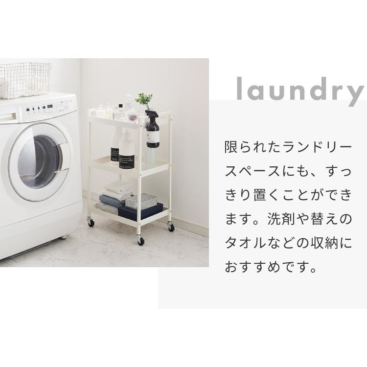 キャスター付き キッチンワゴン 31cm 3段 スチールワゴン ワゴン ラック キッチンラック すき間収納 キャスター スチール すきま 隙間 コンパクト : リコメン堂 - 通販 ...