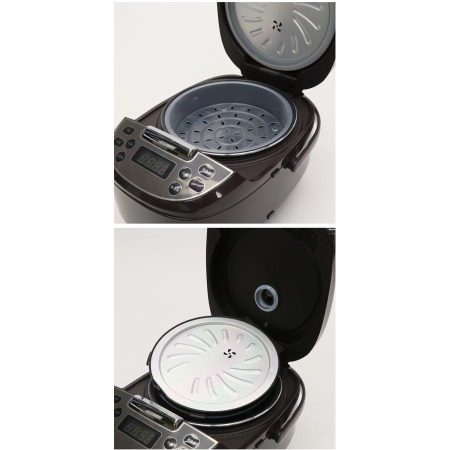 マイコン炊飯ジャー 5合炊き ブラック ブラウン HK-RC552 早炊き 無洗米 白米 玄米 おかゆ ふっくら ほかほか ご飯 料理 ...