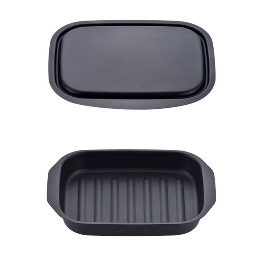 和平フレイズ グリルパン 焼く・蒸す・温め直しに 蓋付き フタ付き グリルトレー ランチーニ 鉄製 NEWグリル角型パン グリル活用角型パン ...