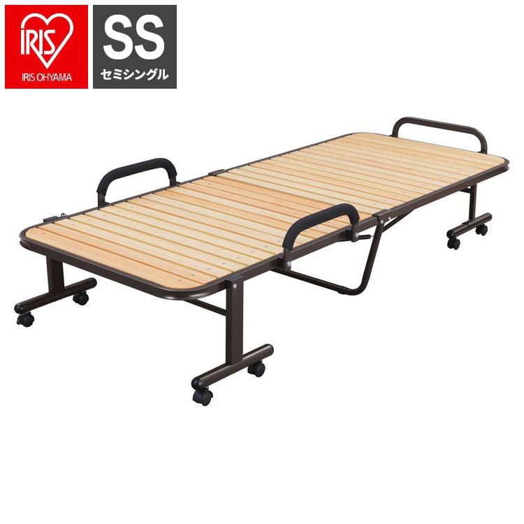 アイリスオーヤマ 折りたたみすのこベッド セミシングル OTBSS-WH ナチュラルホワイト 折りたたみベッド すのこベッド ベッドフレーム IRIS OHYAMA 代引不可 : リコメン堂 ...